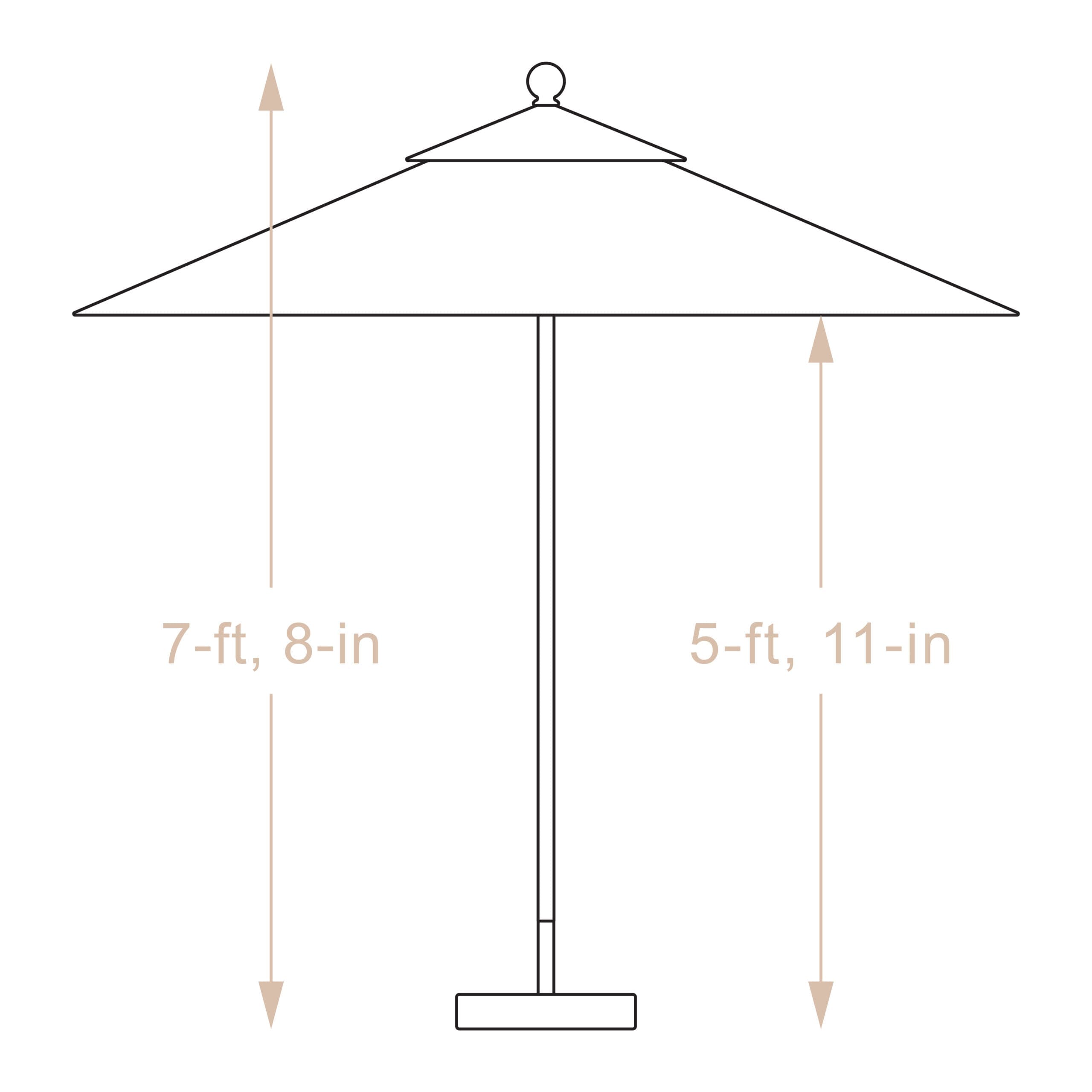 7.5′ Crank-To-Lift Auto-Tilt Fiberglass Rib Market Umbrella – Outdoor ...